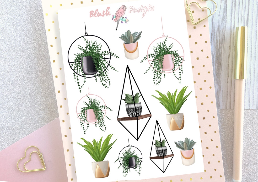 Plant Stickers Pot Plant Stickers Plant Planner Stickers - Etsy Australia