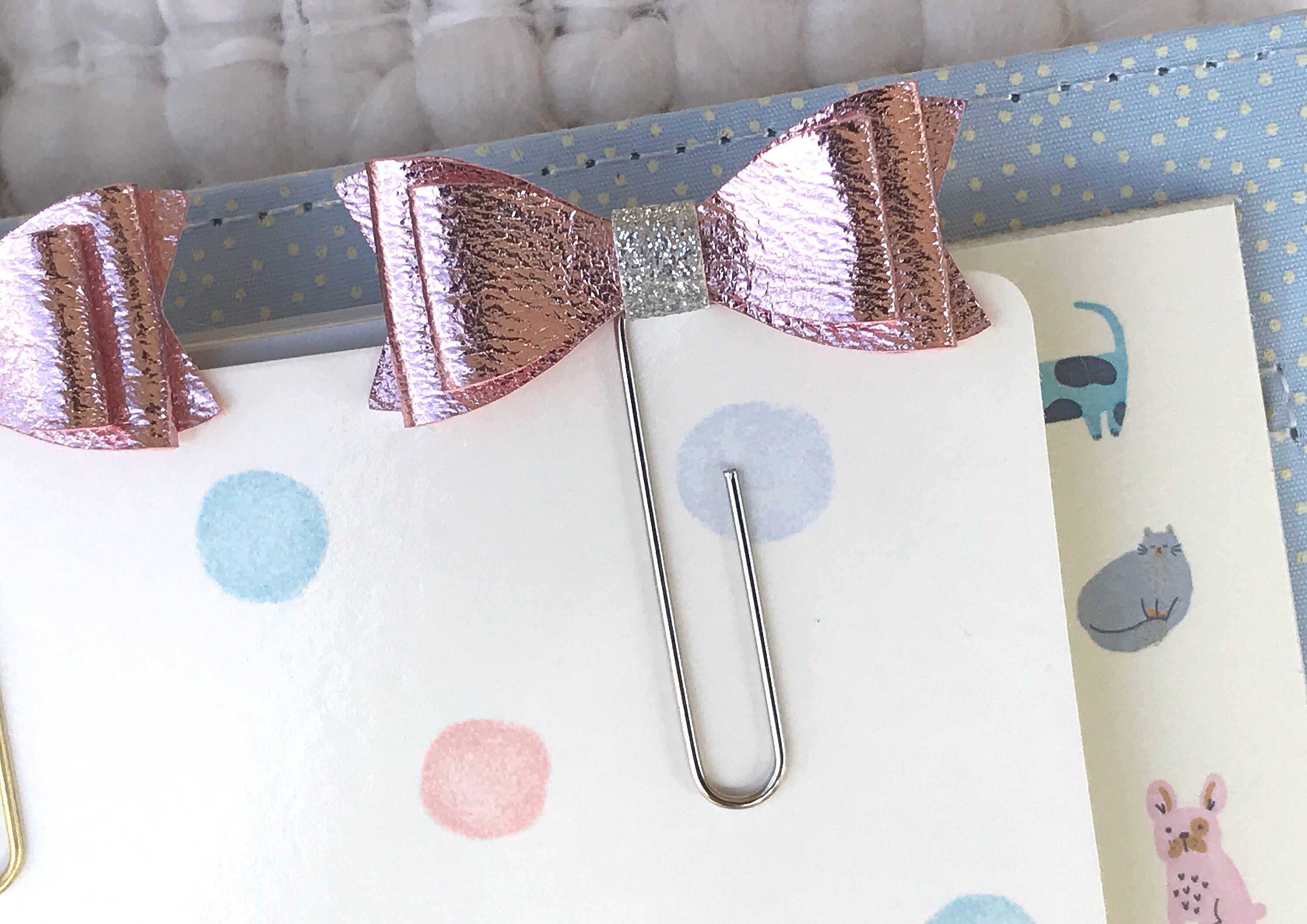 Blush Budgie Planner Bow Clip Planner Bow Planner Clip | Etsy Australia