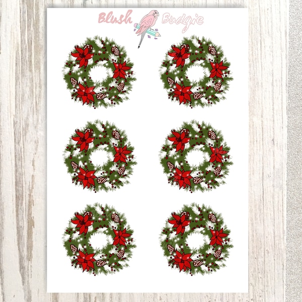 Christmas Wreath Decorative Label - Etsy