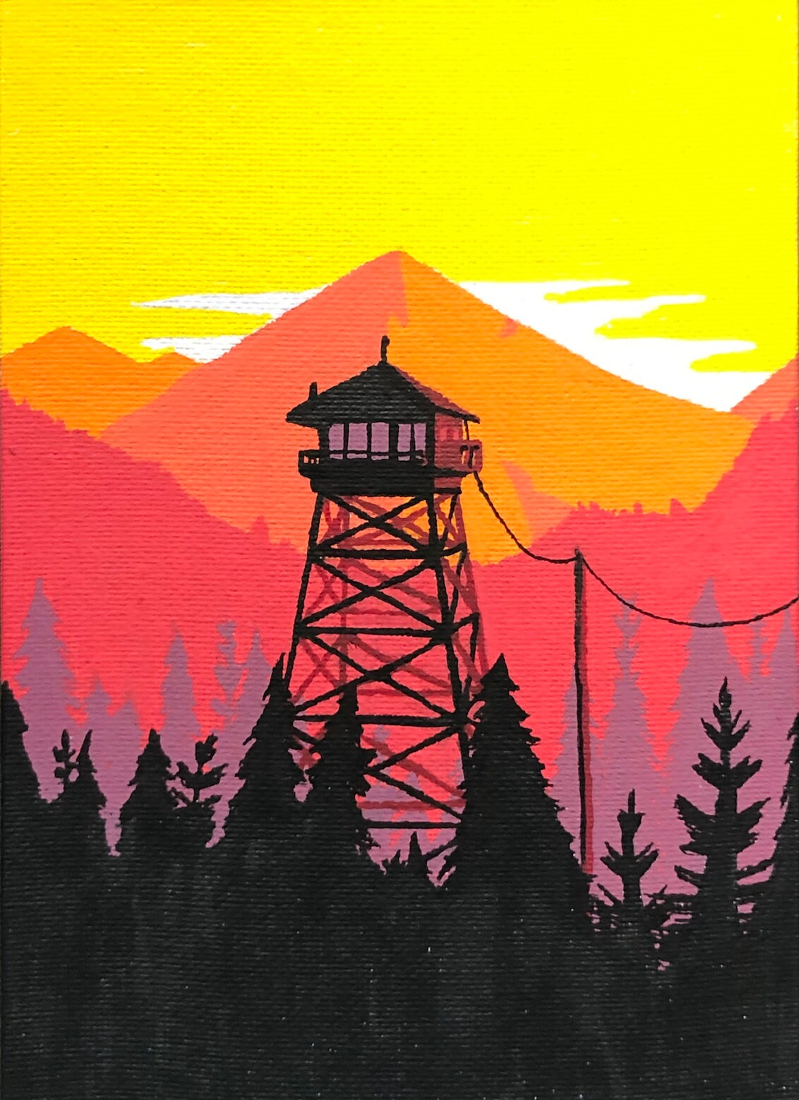Firewatch Tower Print - Etsy