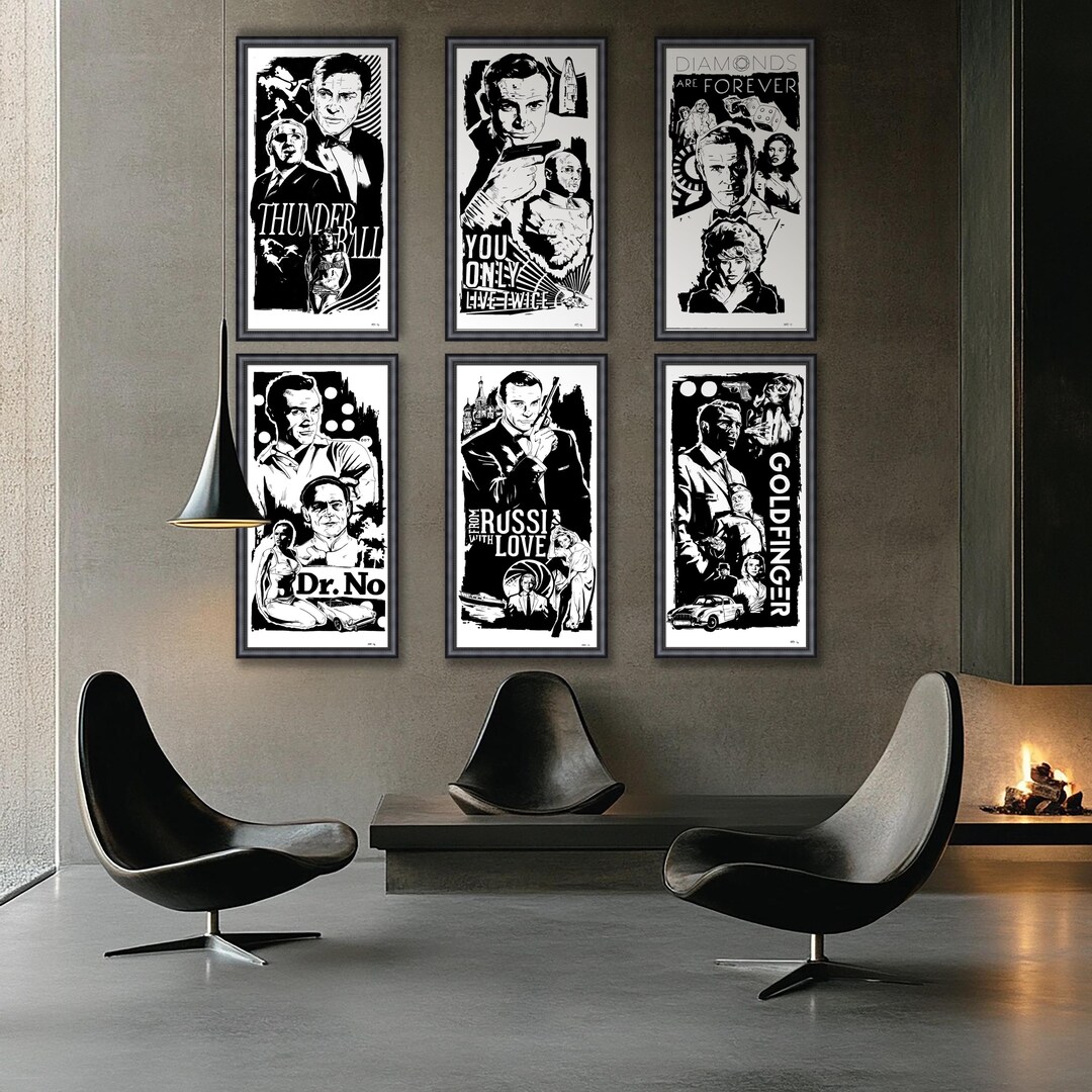James Bond Posters – the Sean Connery Era – Set of 6 - Etsy