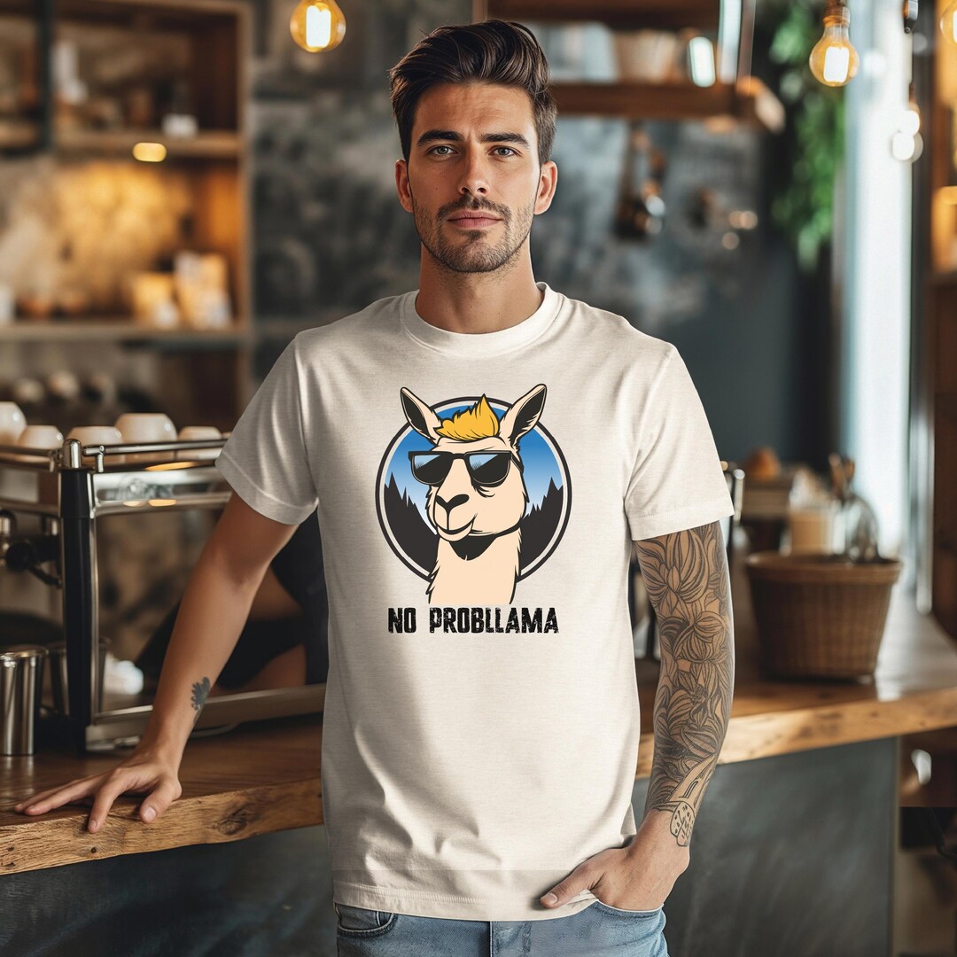 No Prob-llama Tee | Funny Llama Saying Shirt, Llama Humor T-shirt - Etsy