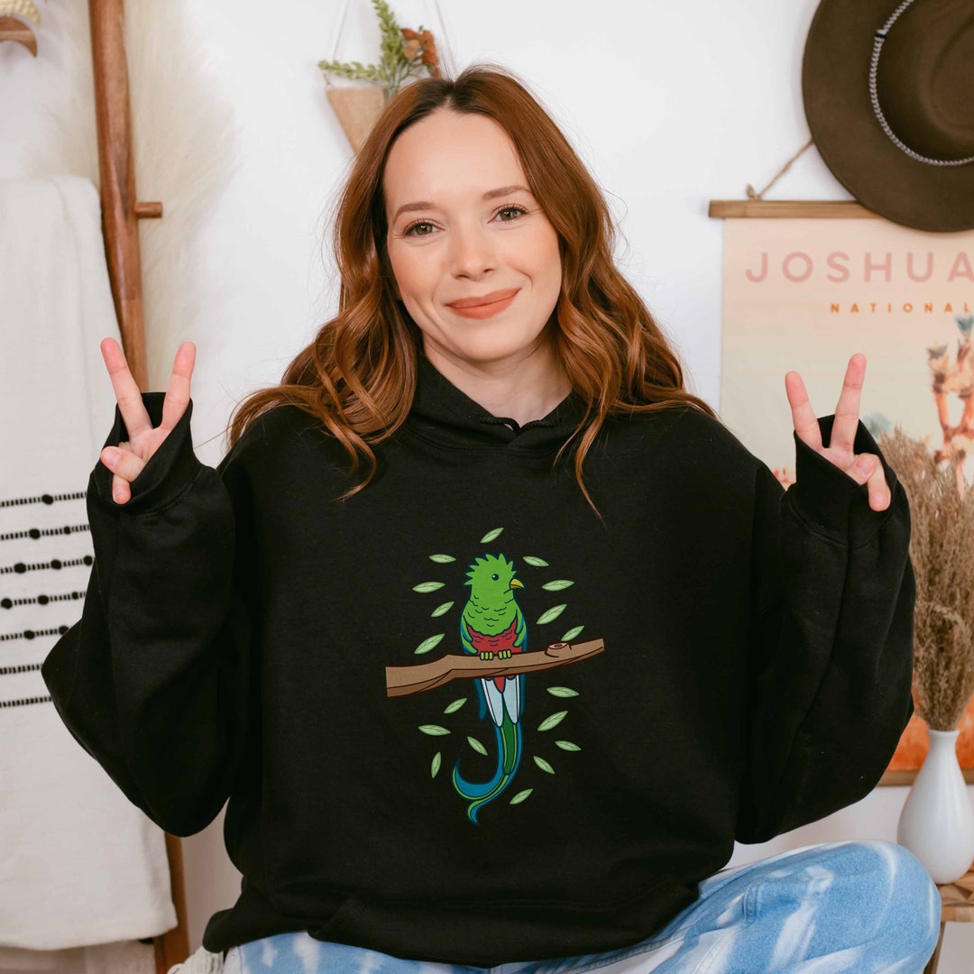 Multiple Colors Guatemalan Quetzal Front Hoodie With Oversized and ...