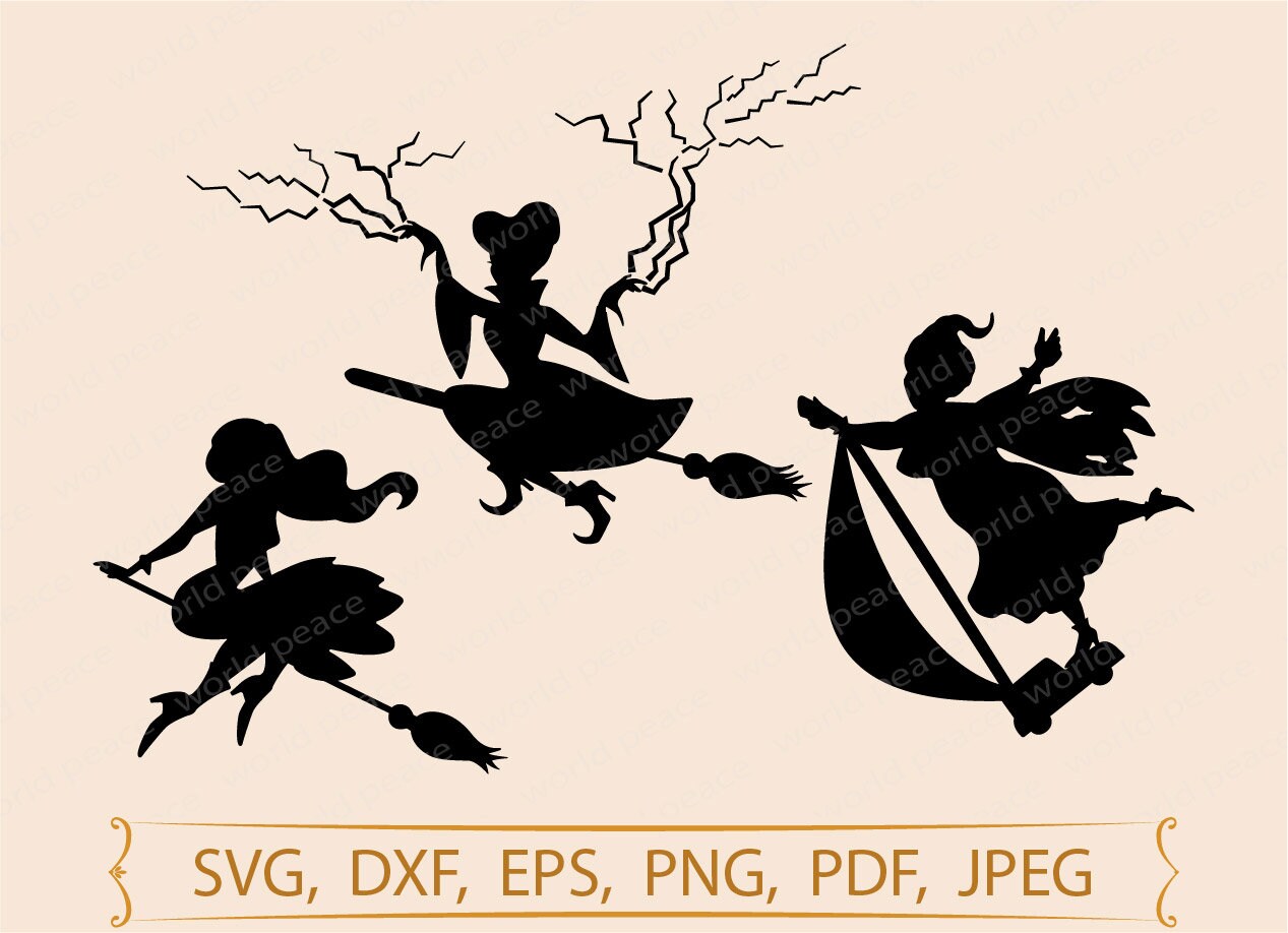 Hocus Pocus Svg Files For Cricut Sanderson Sisters Svg Witch Etsy