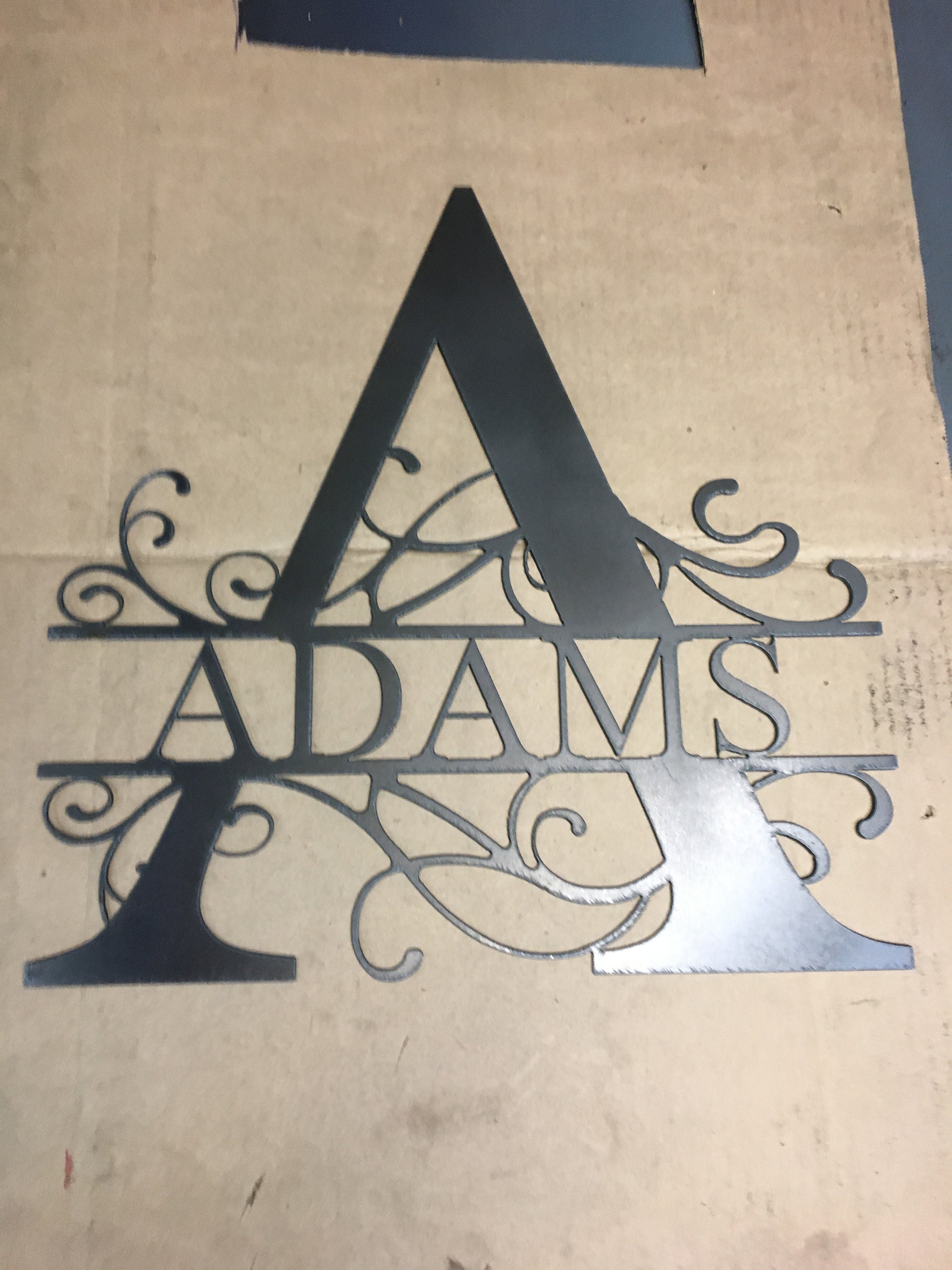 Split Monogram Letters - Etsy