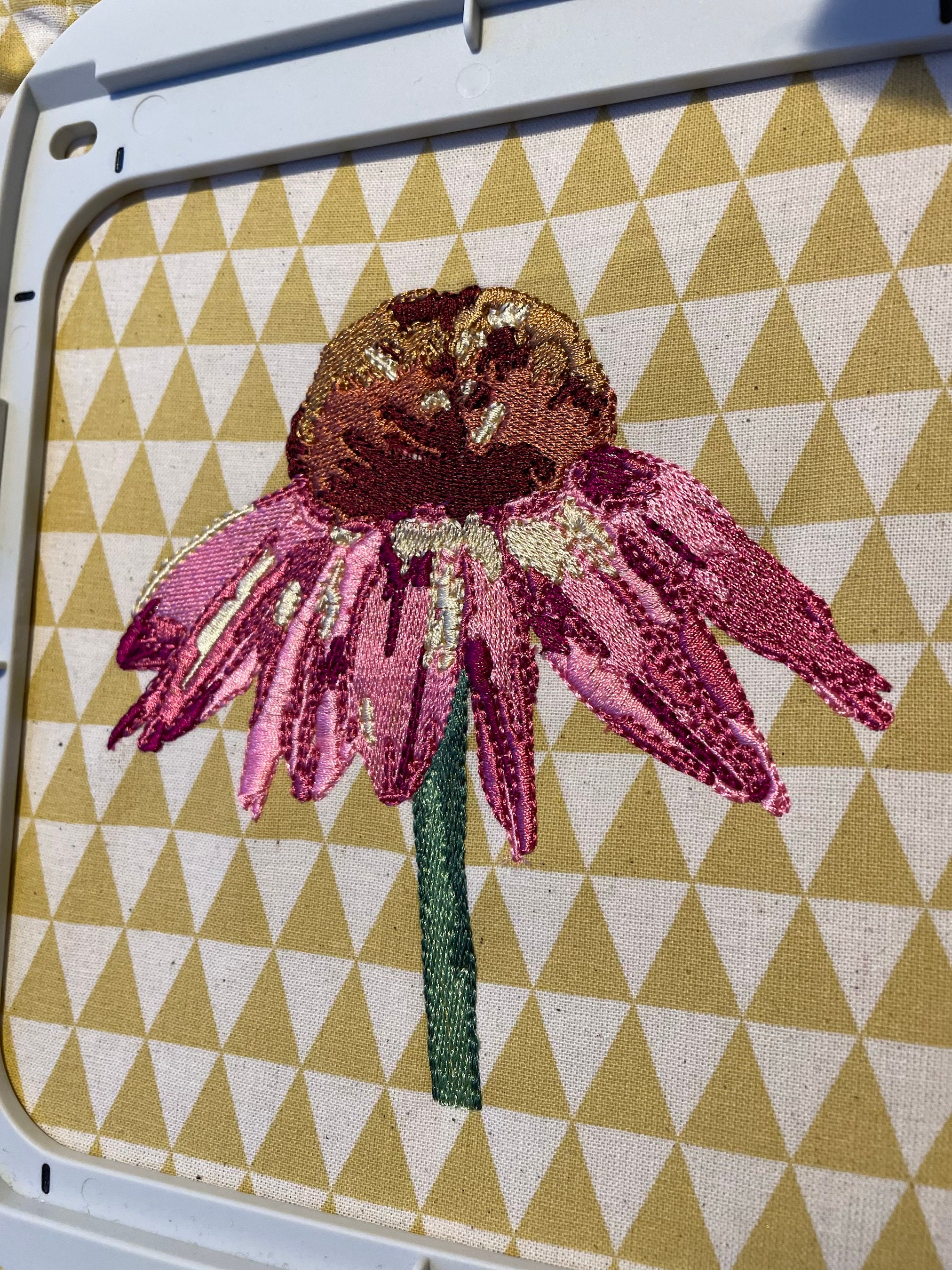 Coneflower Machine Embroidery Design, Echinacea Embroidery, Flower ...