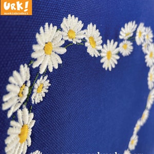 Daisy Heart Machine Embroidery Design, Daisy Machine Embroidery, Flower ...