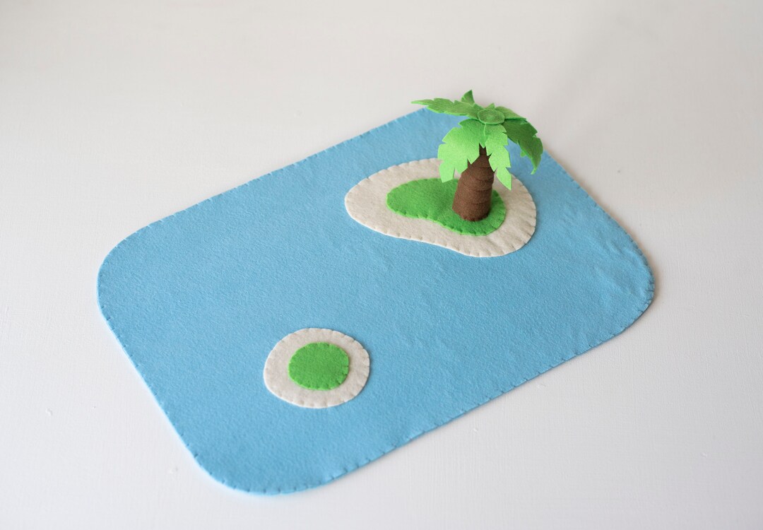 RTS Palm Tree Island Playmat, Pirates and Mermaid Pretend Play. - Etsy ...