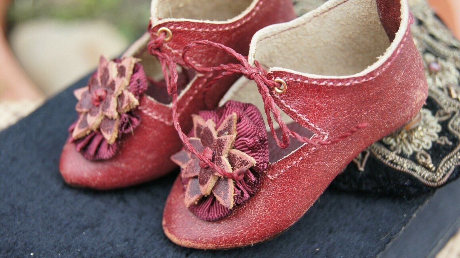 Beautiful Leather Shoes Rosehip For Antique Doll Etsy