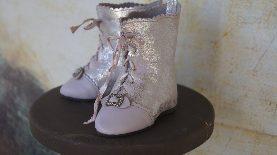 Beautiful Leather Shoes "lavanda" for Antique Doll 100mm(3,93inch) - Etsy