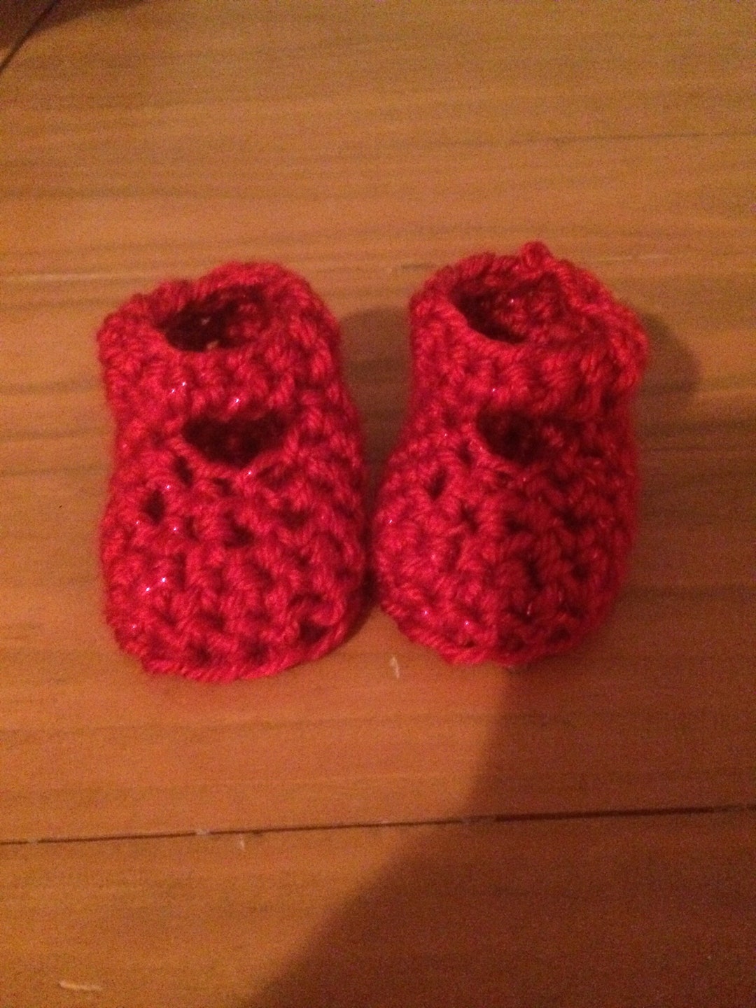 Crochet Red Ruby Slippers for Baby (0-3 Month) - Etsy