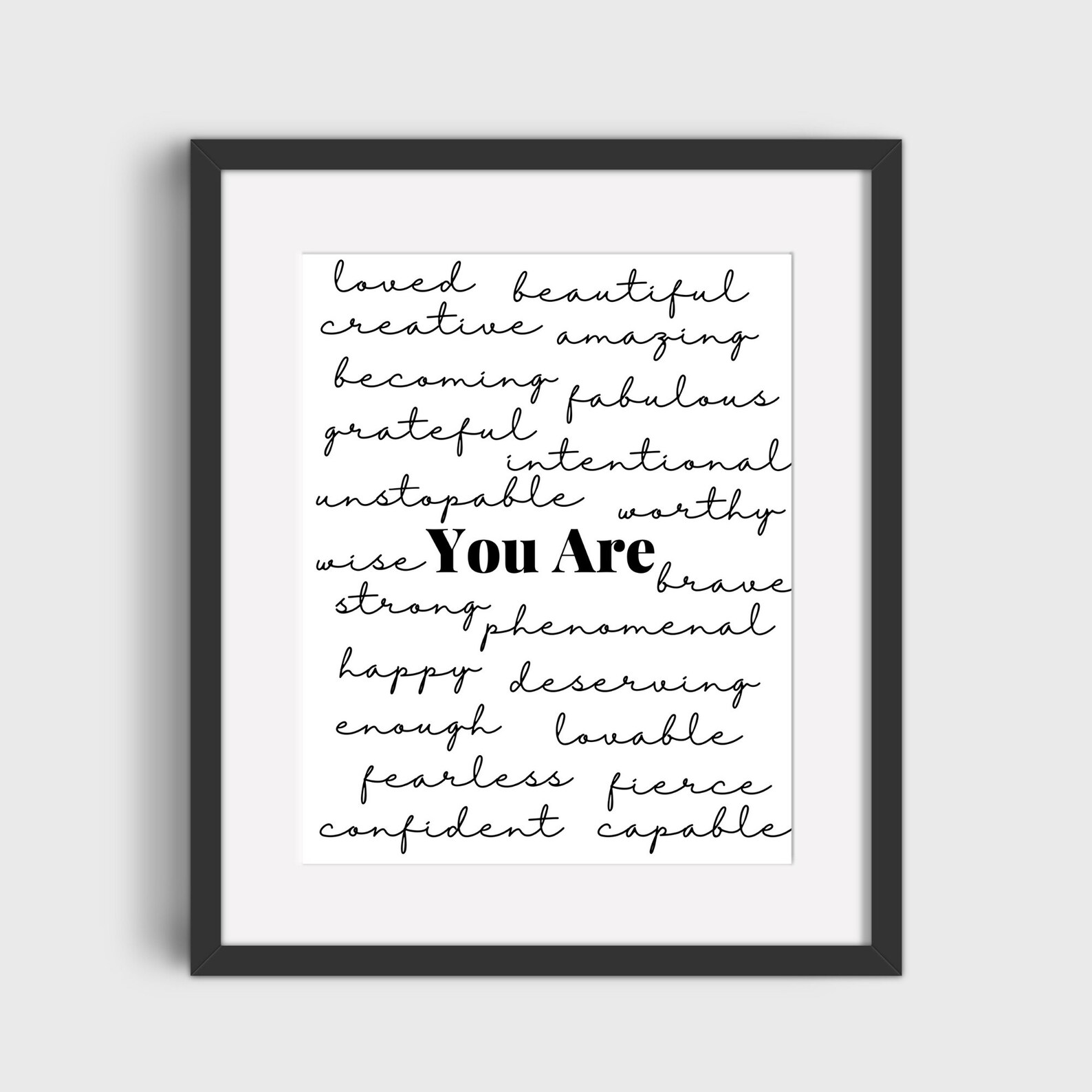 Inspirational Wall Art You Are Printable Positive | Etsy