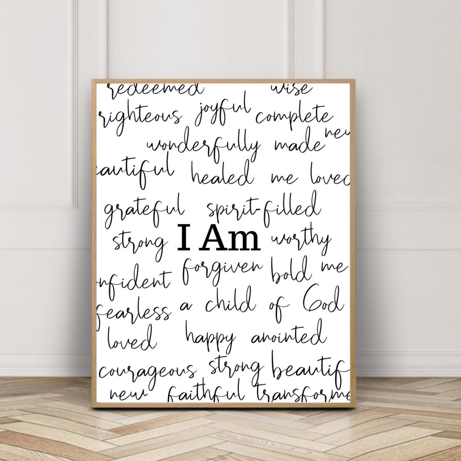 I AM Print Christian Wall Art Inspirational Wall Art - Etsy