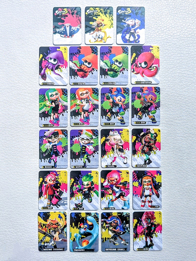 Splatoon Amiibo Cards 23x COMPLETE SET Nintendo Switch Figure Inkling Octoling Shiver Frye Big ...