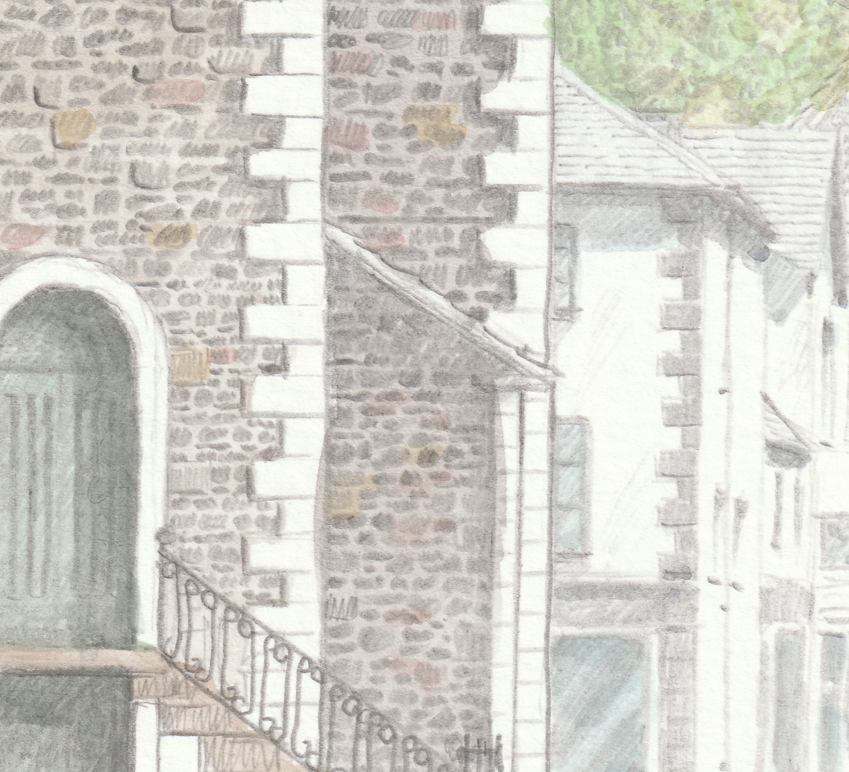 The Moot Hall, Keswick, the English Lake District, Cumbria. ORIGINAL ...