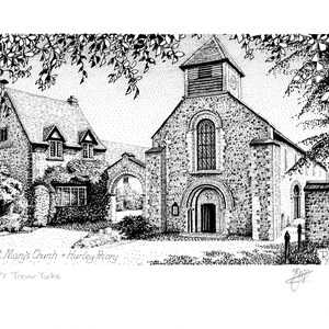 St Mary's Church and Hurley Priory, Hurley, Near Maidenhead, Berkshire ...