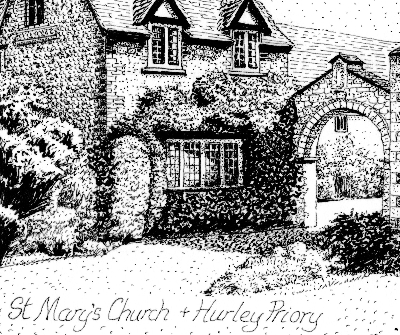 St Mary's Church and Hurley Priory, Hurley, Near Maidenhead, Berkshire ...