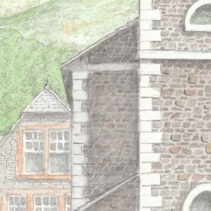 The Moot Hall, Keswick, the English Lake District, Cumbria. ORIGINAL ...