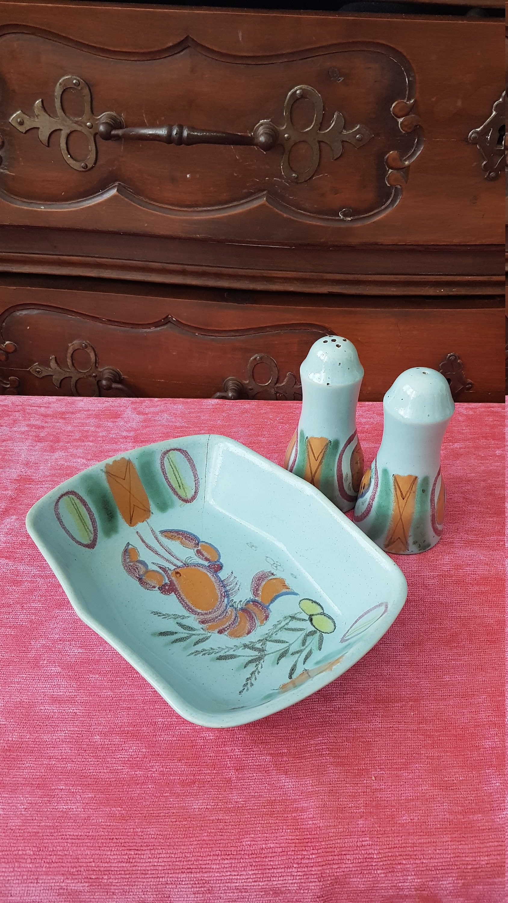Vintage Buchan Pottery Stoneware Portobello Scotland.rouen Pattern Salt ...