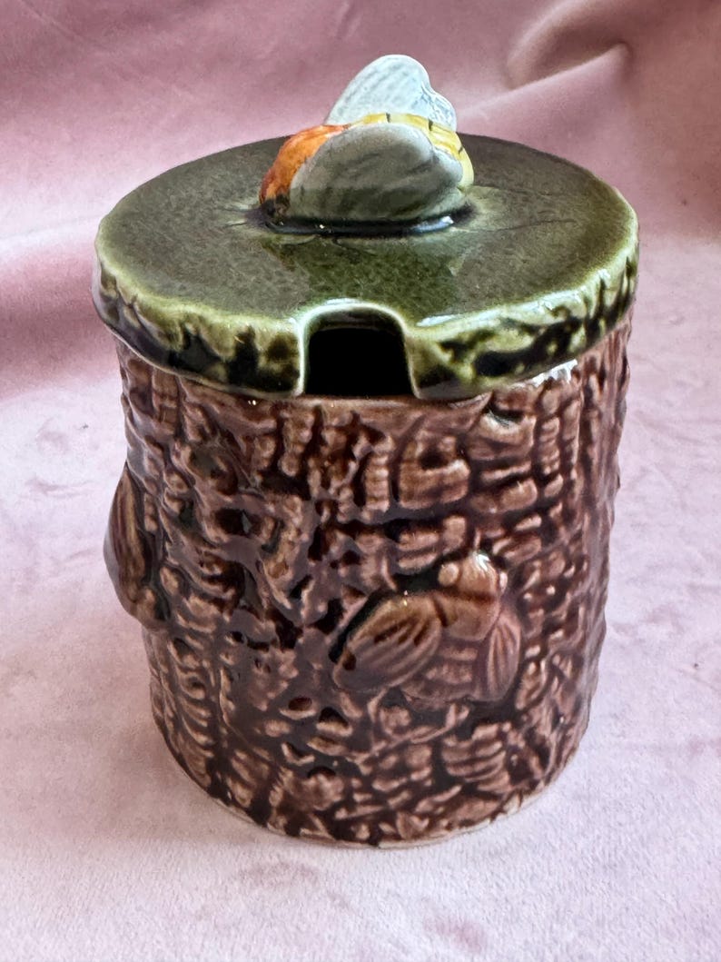 Vintage Unique Honey Pot With Bee Lid. - Etsy