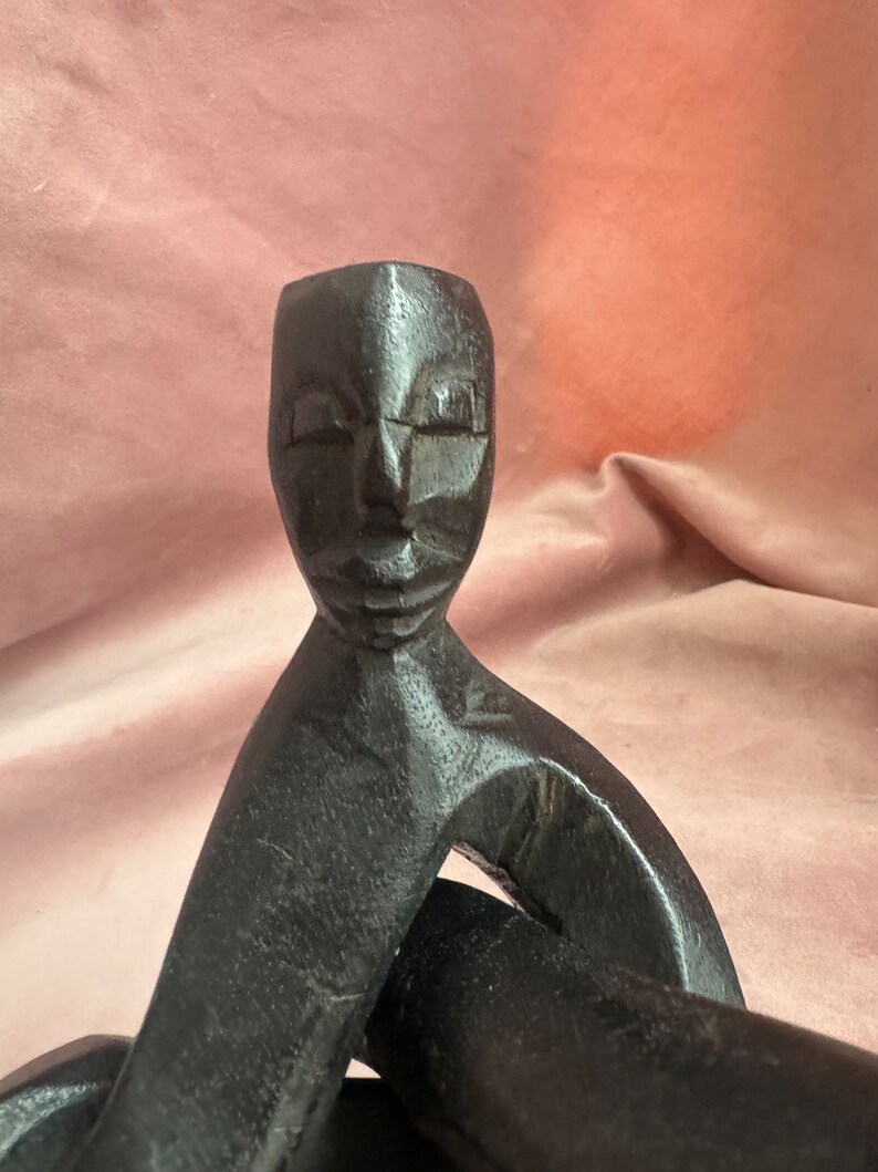 Vintage Tree-head Interlocking Unity Wood Carving.african Statuette - Etsy