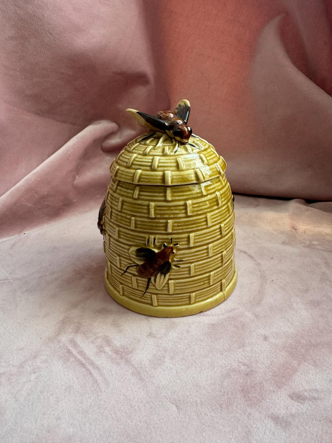 Beautiful Brown Honey Pot With Lid Bee Detail. - Etsy