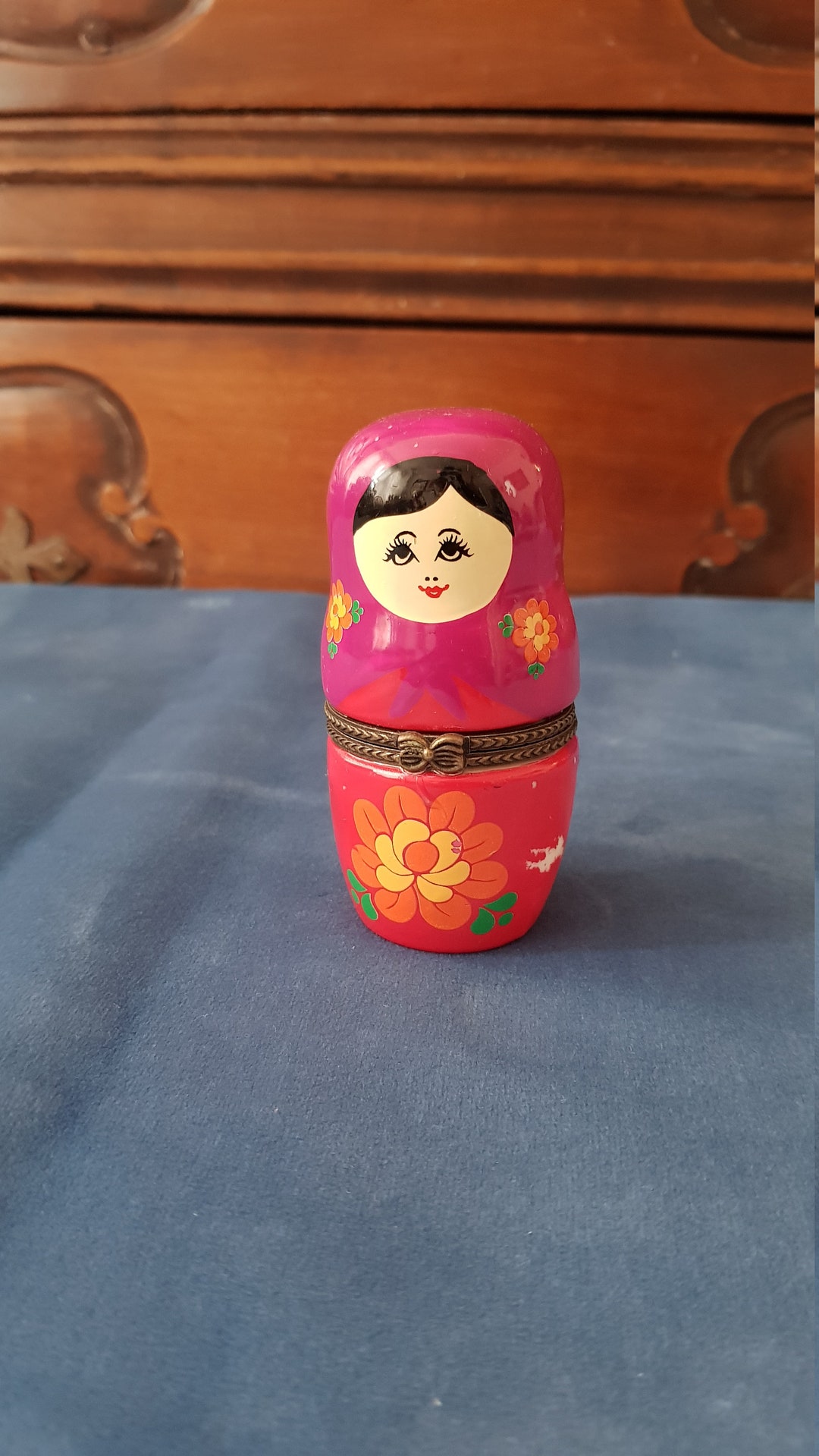 Vintage Porcelain Matroshka Trinket Box.russian Doll. - Etsy