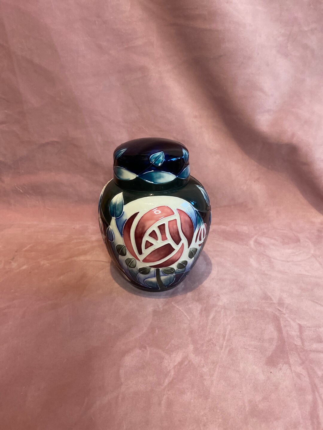 Old Tipton Ware Black Porcelain With Flowers Ginger Jar. - Etsy UK