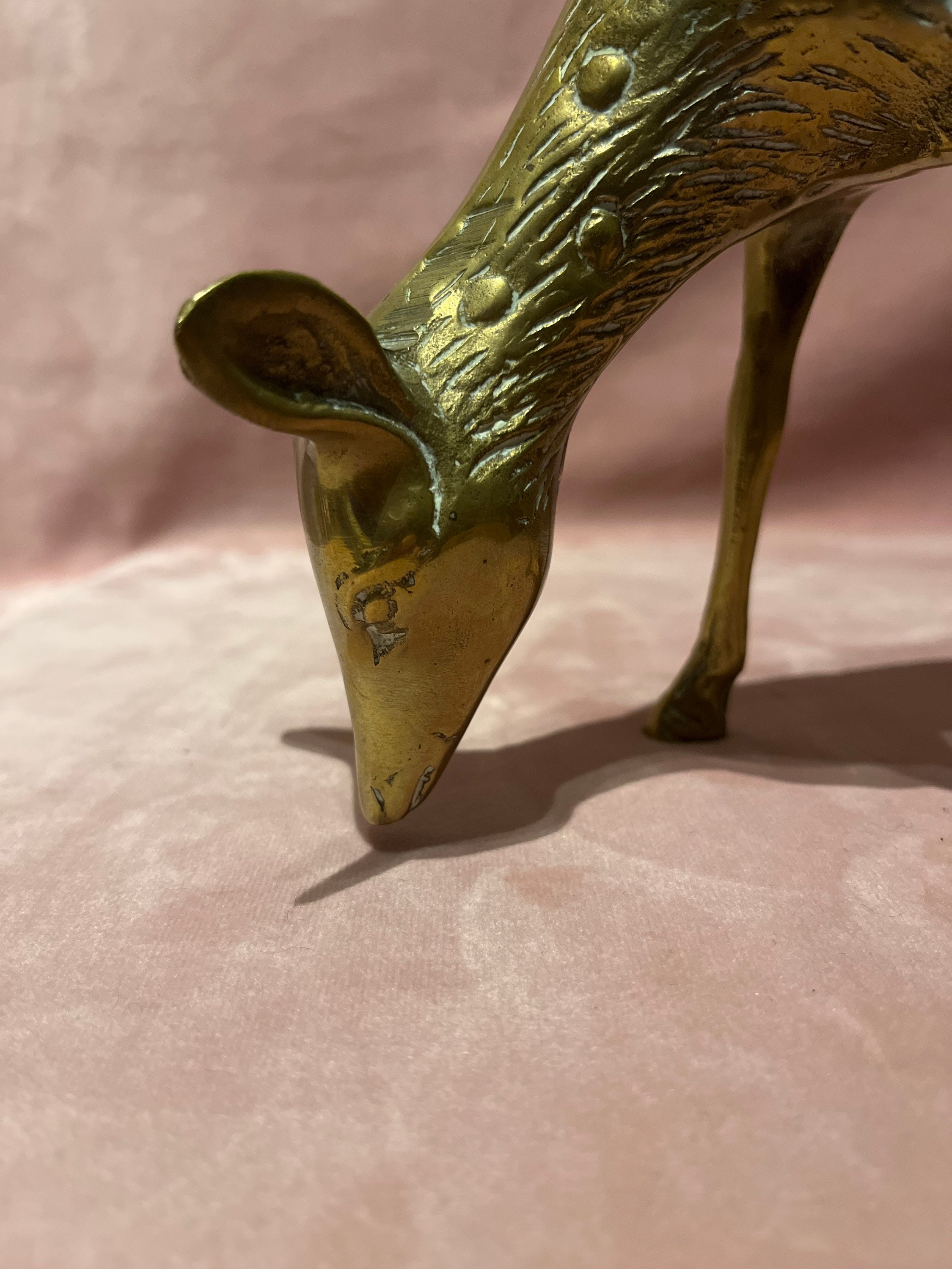 Vintage Beautiful of Brass Large Deer Figurine. - Etsy