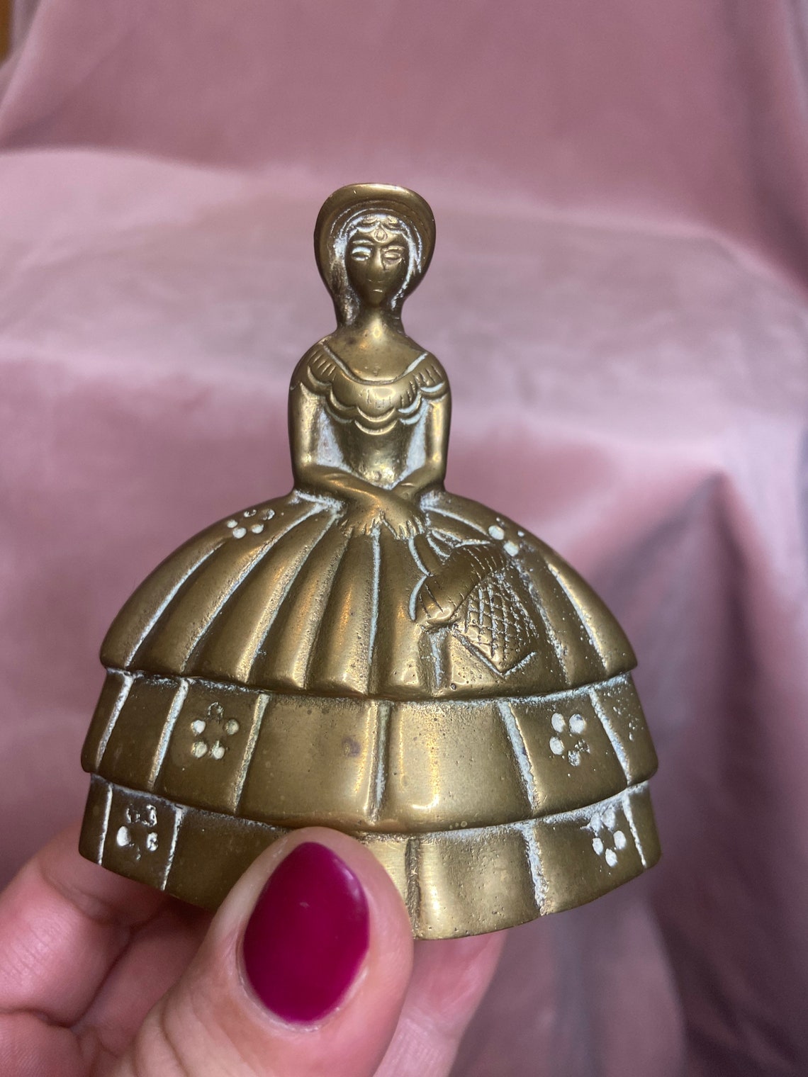 Unique Antique Victorian Lady Brass Bell.lady in a Wide Dress | Etsy