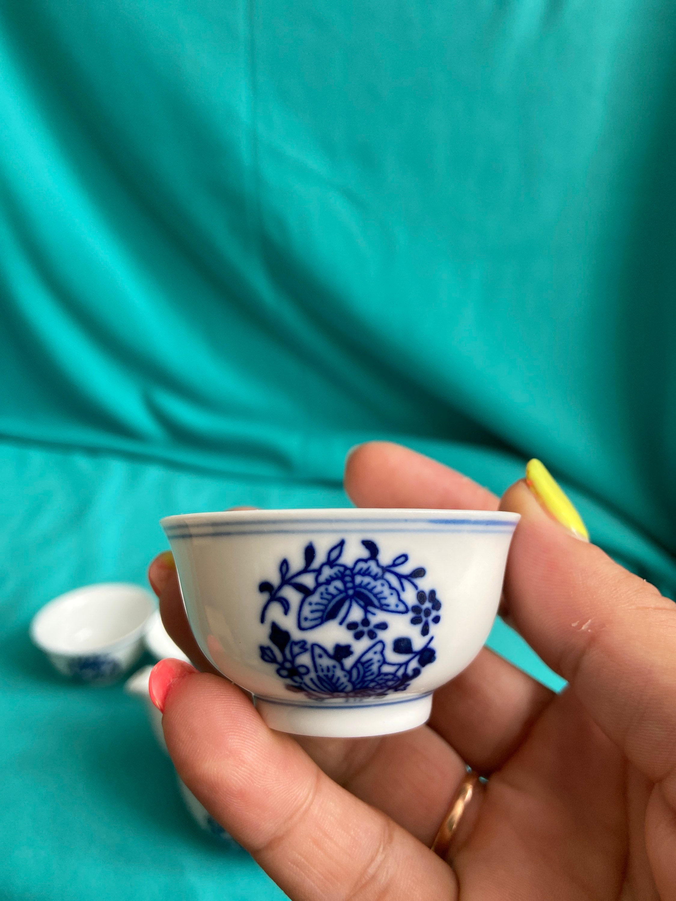 Vintage Beautiful Japanese Mini Set of 5 Pieces: Teapot and 4 Cups. - Etsy