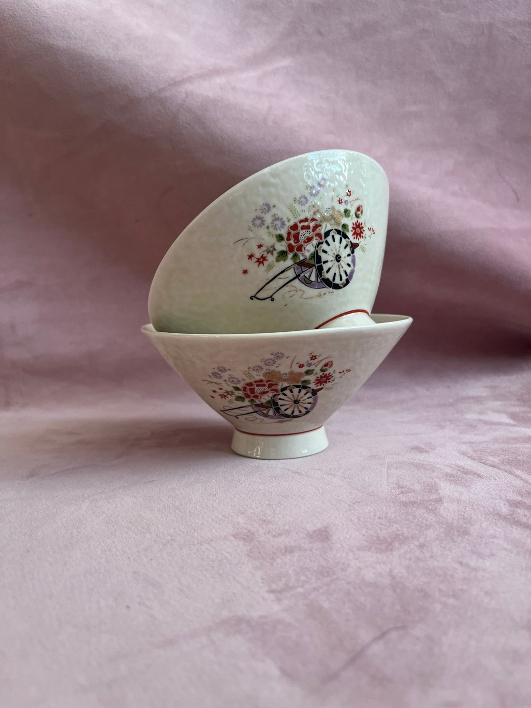 Vintage Set of 2 Rice Bowls.unique Asian Bowls. - Etsy
