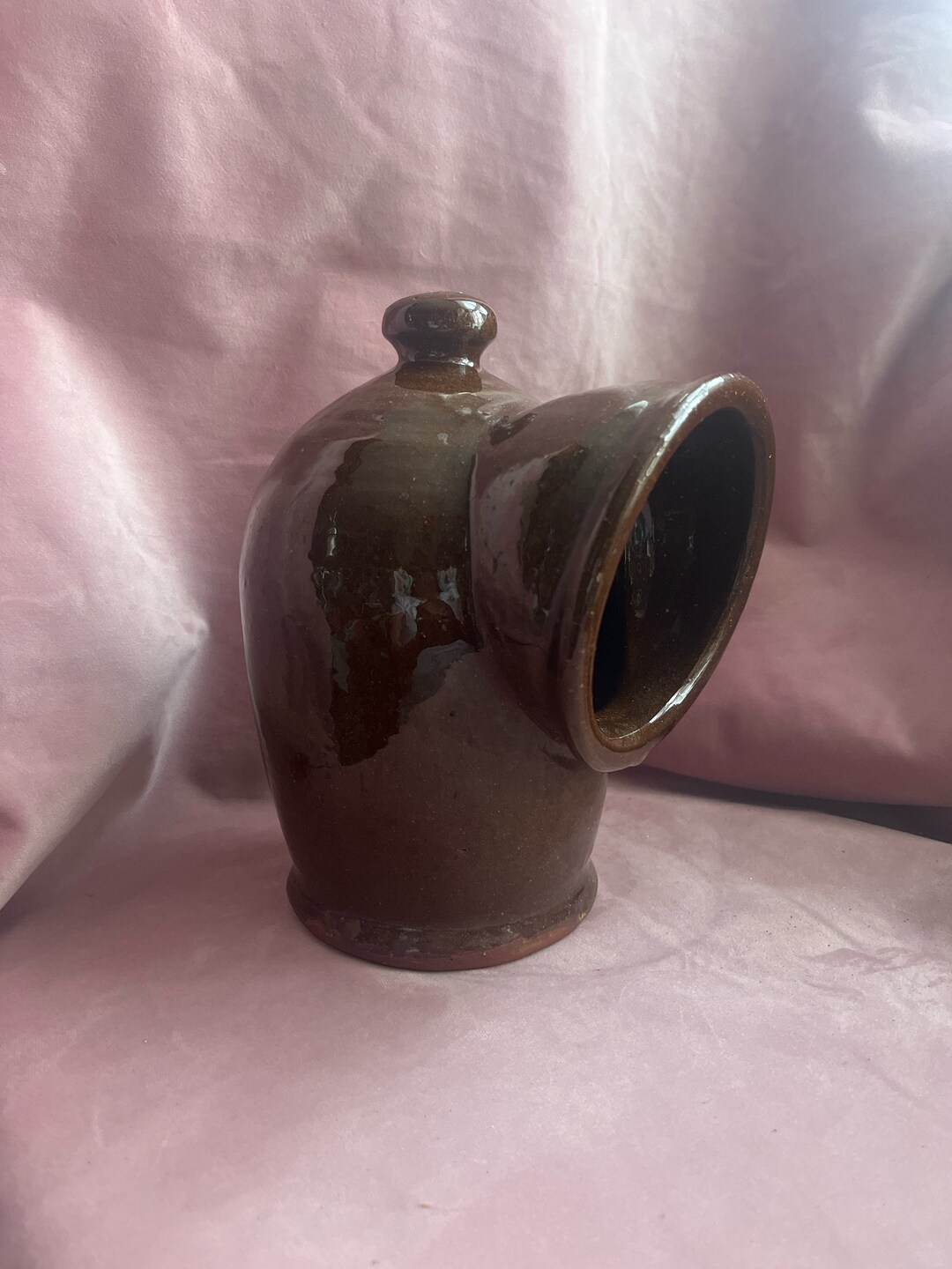 Vintage Large Stoneware Salt Pig Jar Brown Colour. - Etsy