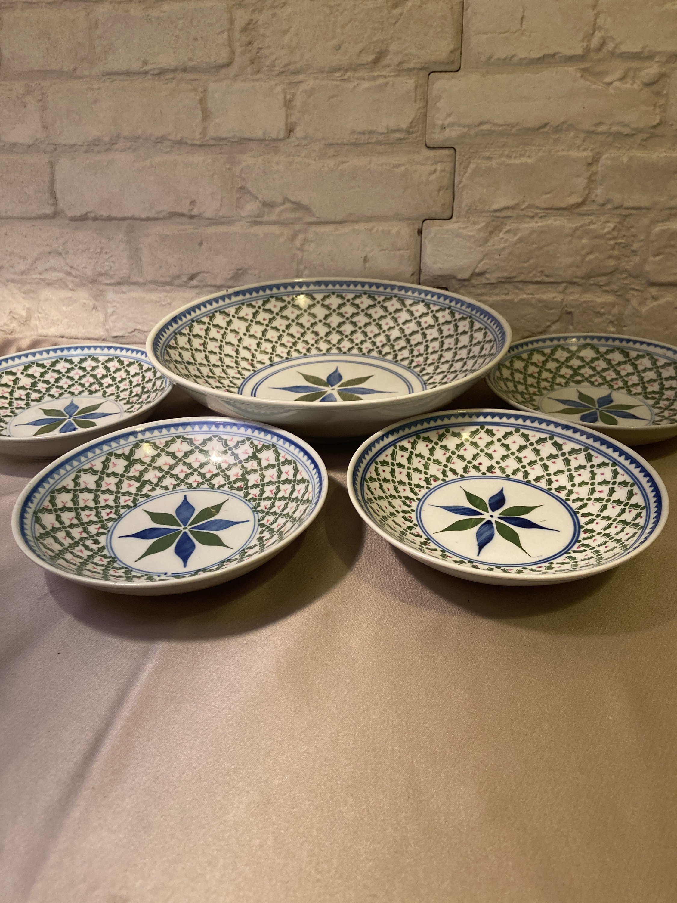 Vintage Chinese Set of 5 Salad Bowls.large Bowl and 4 Small - Etsy UK