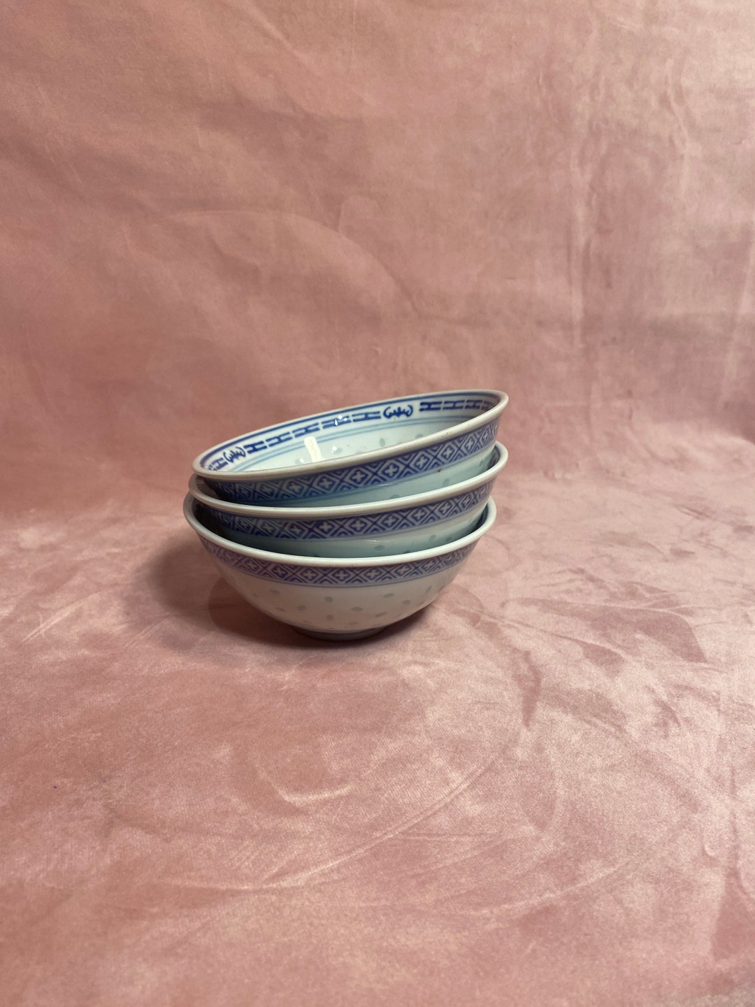 Vintage Set of 3 Chinese Rice Grain Bowls. - Etsy