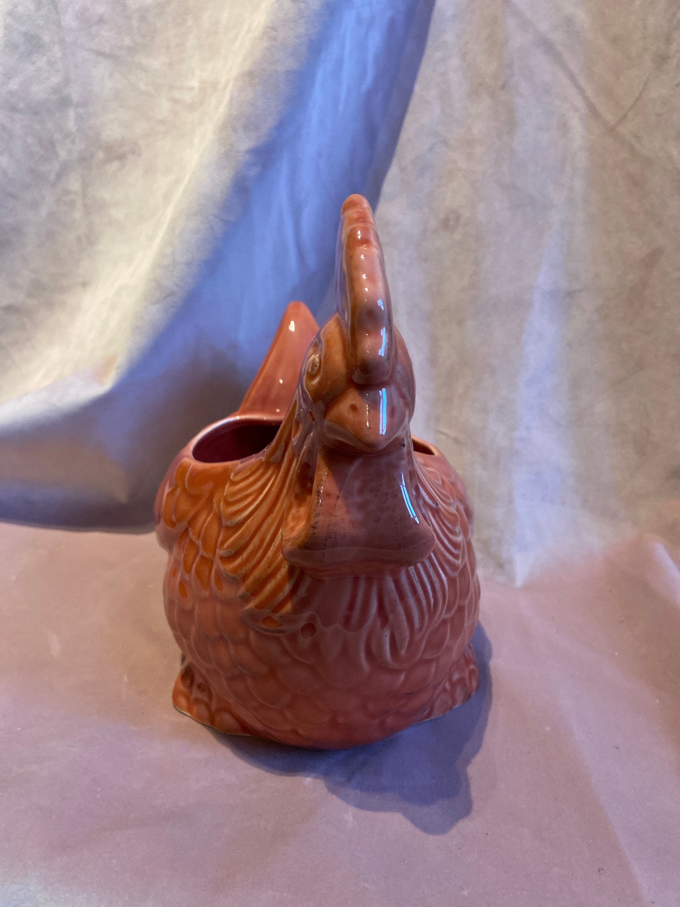 Beautiful Large Glazed Ceramic Chicken Dish. - Etsy