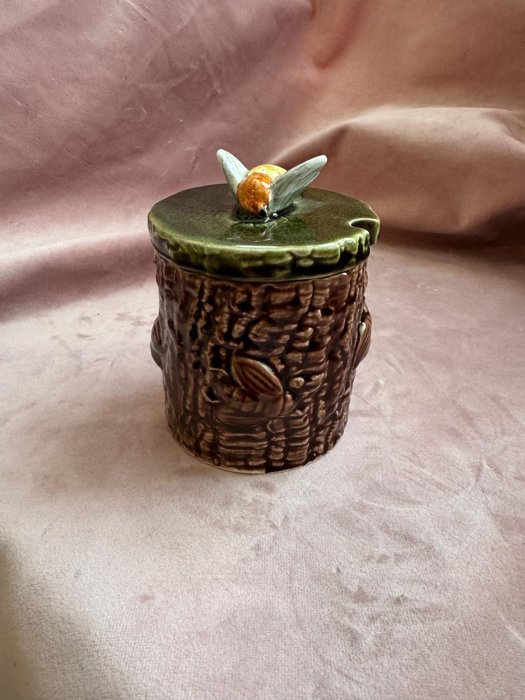 Vintage Unique Honey Pot With Bee Lid. - Etsy