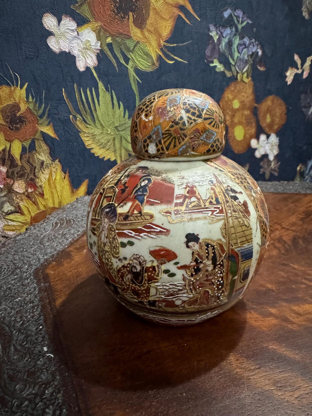 Antique Chinese Porcelain With Flowers and Geisha Ginger Jar,hand ...