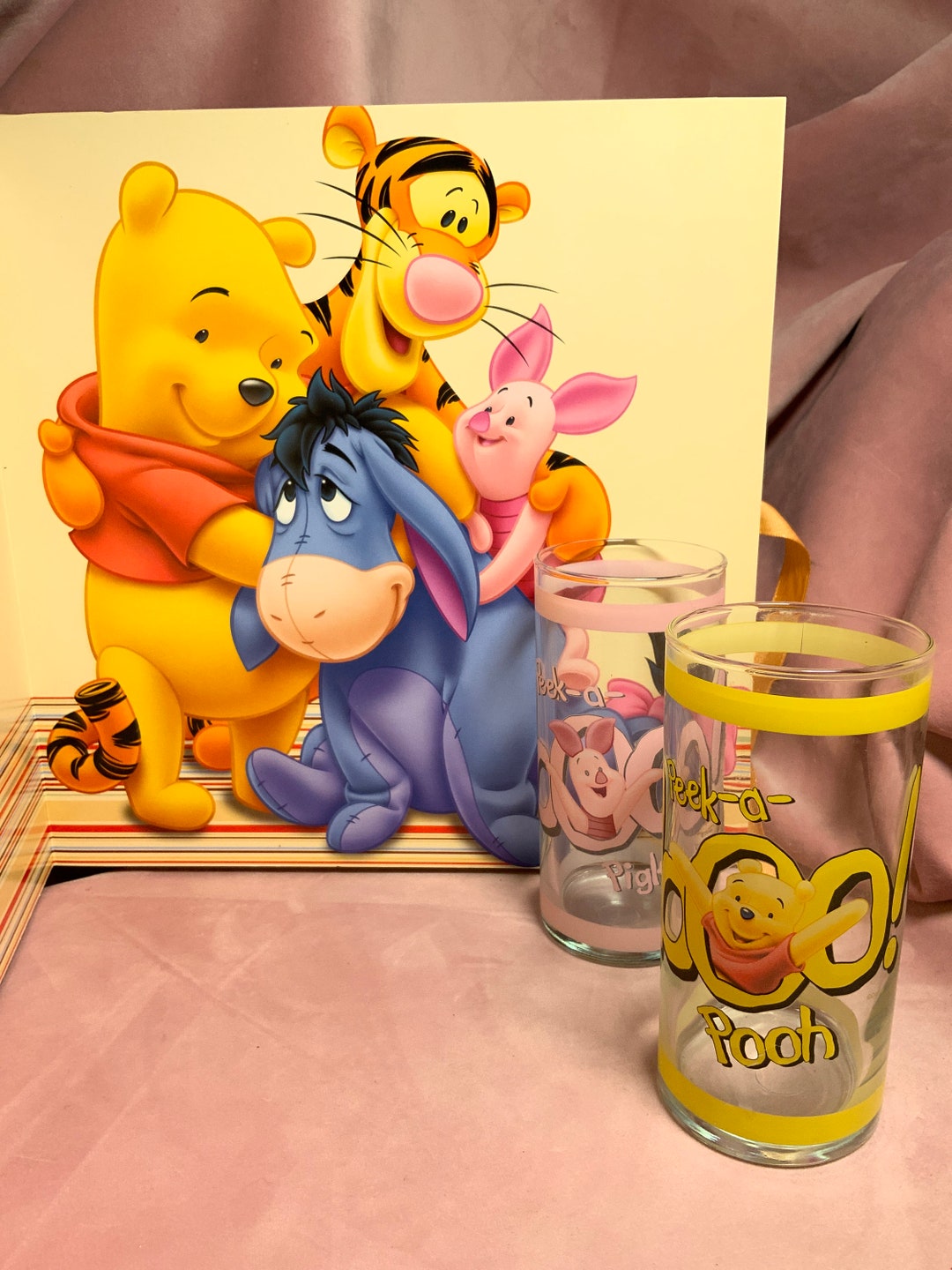 WINNIE THE POOH Walt Disney Set of 2 Glasses. - Etsy