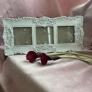 Beautiful Vintage White Engraved Picture Frame,triple Photos. - Etsy
