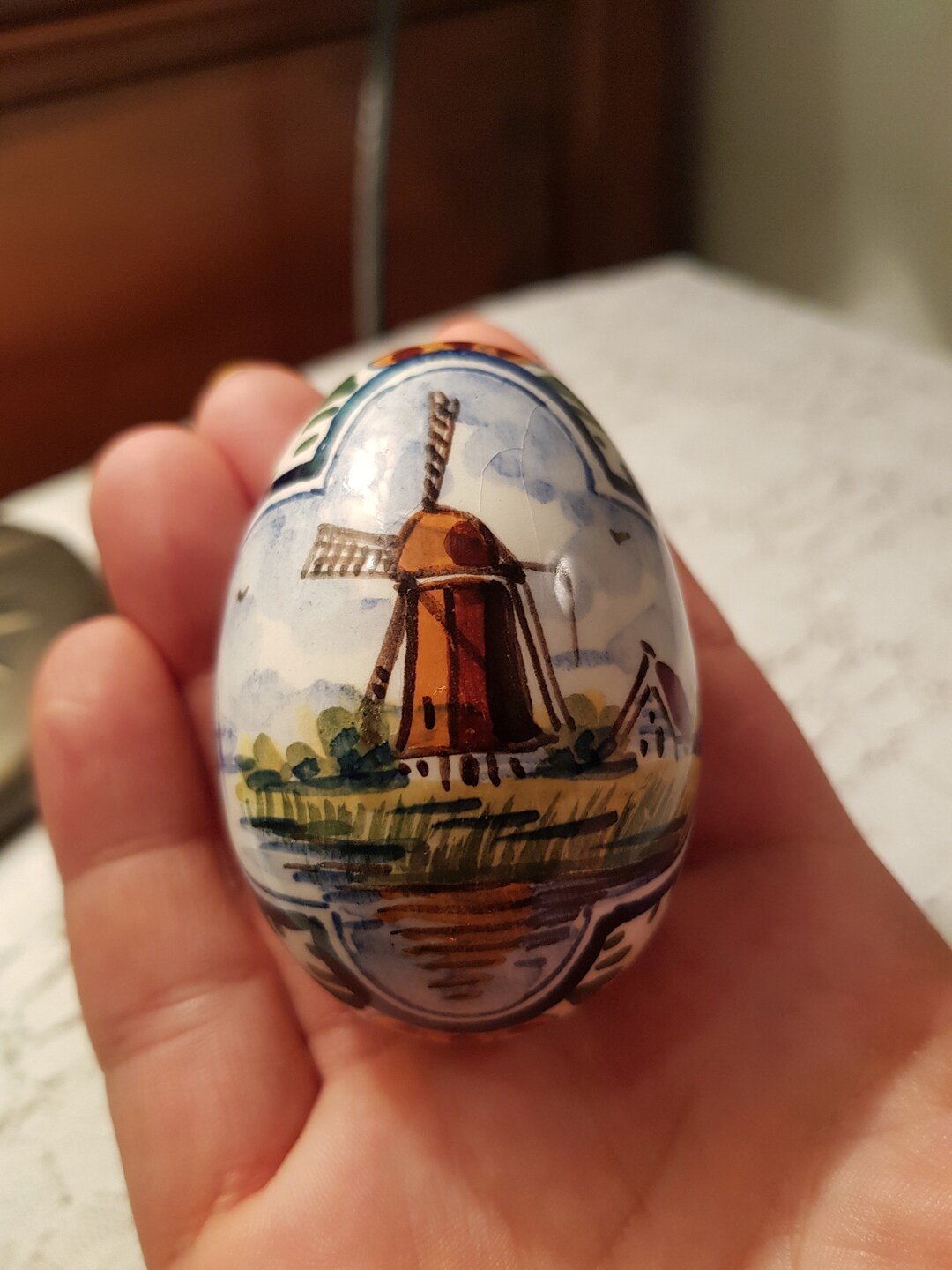 Vintage Porcelain Egg Made in Holland. Dutch Windmill. - Etsy