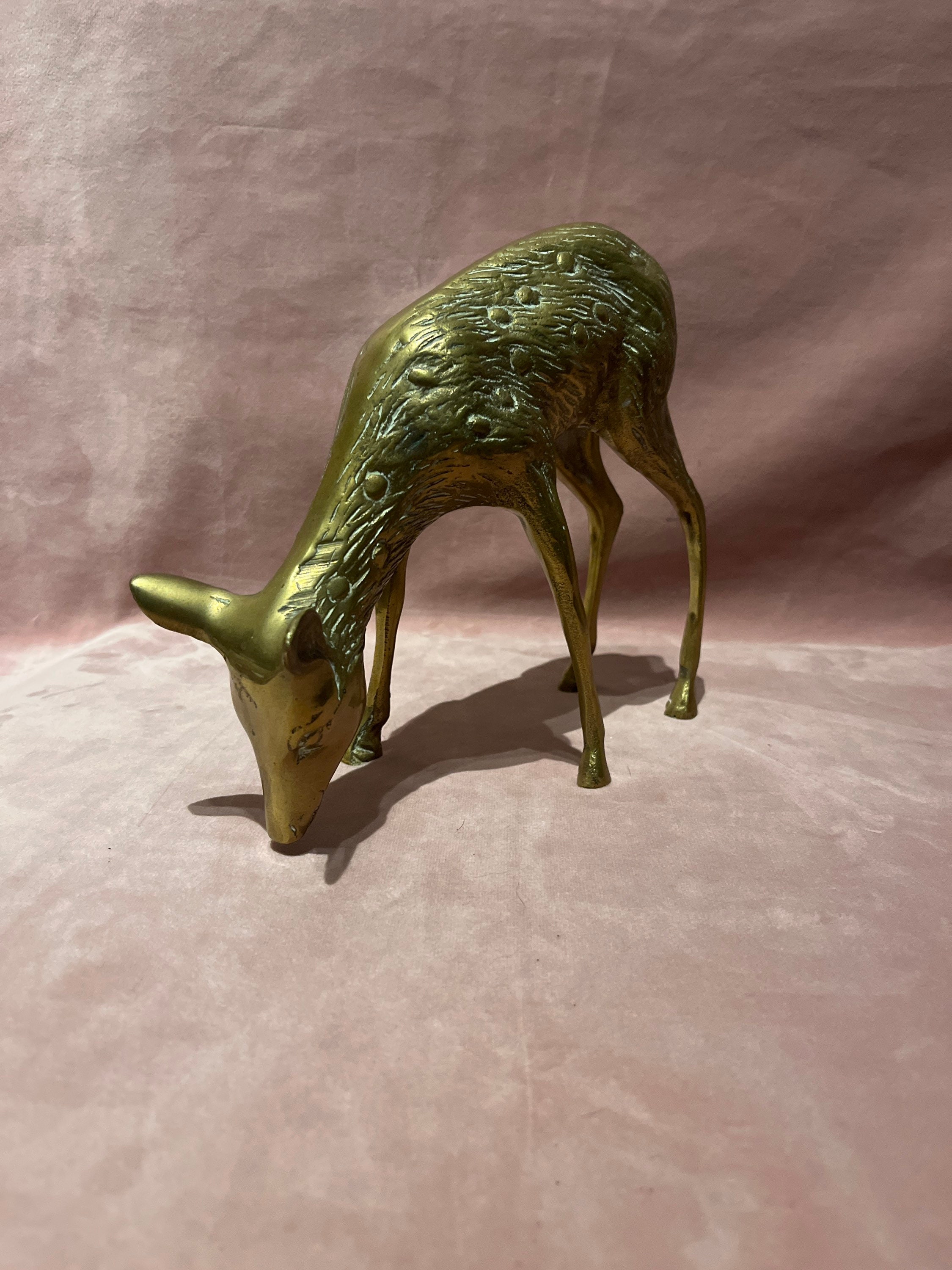 Vintage Beautiful of Brass Large Deer Figurine. - Etsy