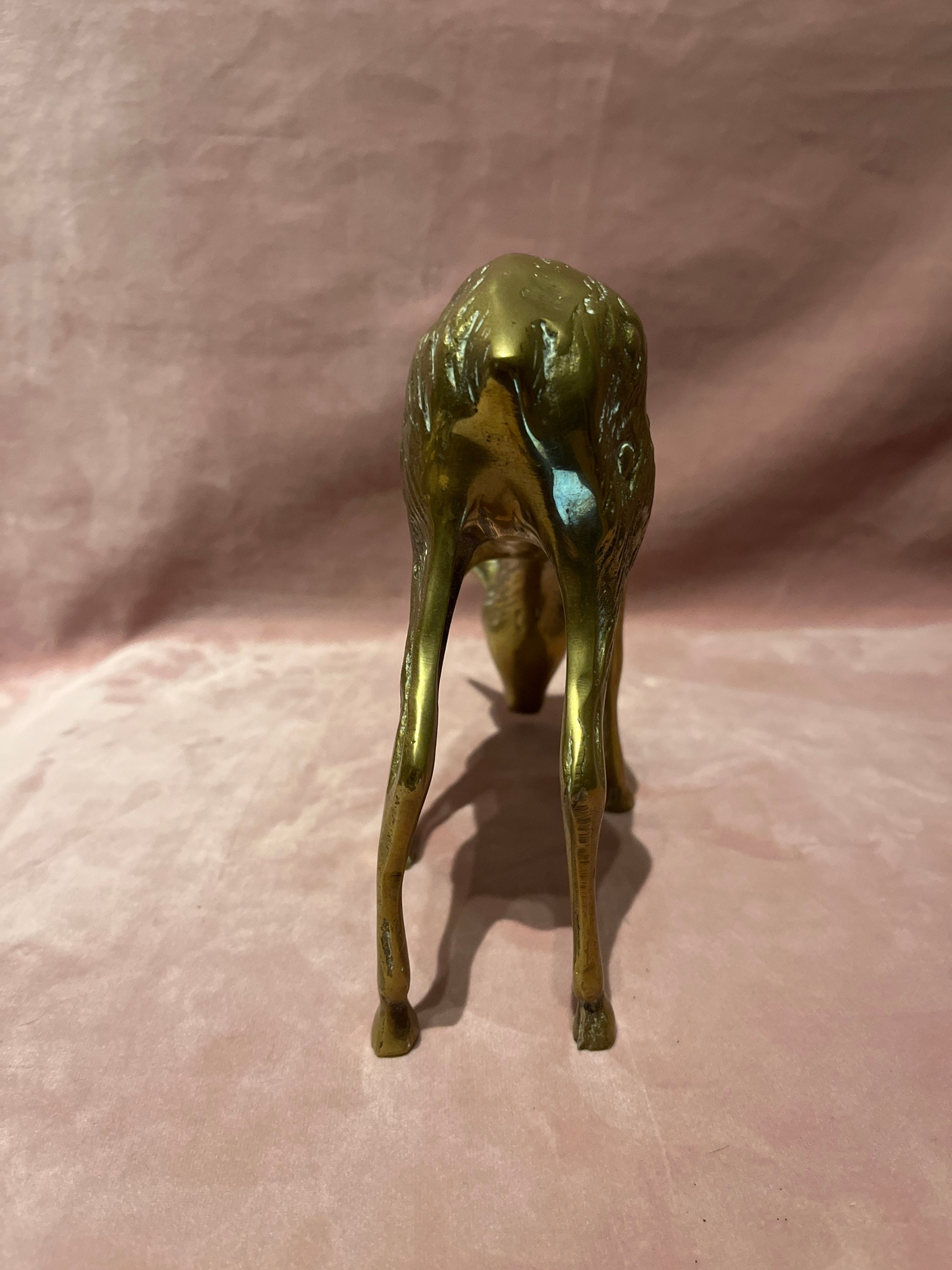 Vintage Beautiful of Brass Large Deer Figurine. - Etsy