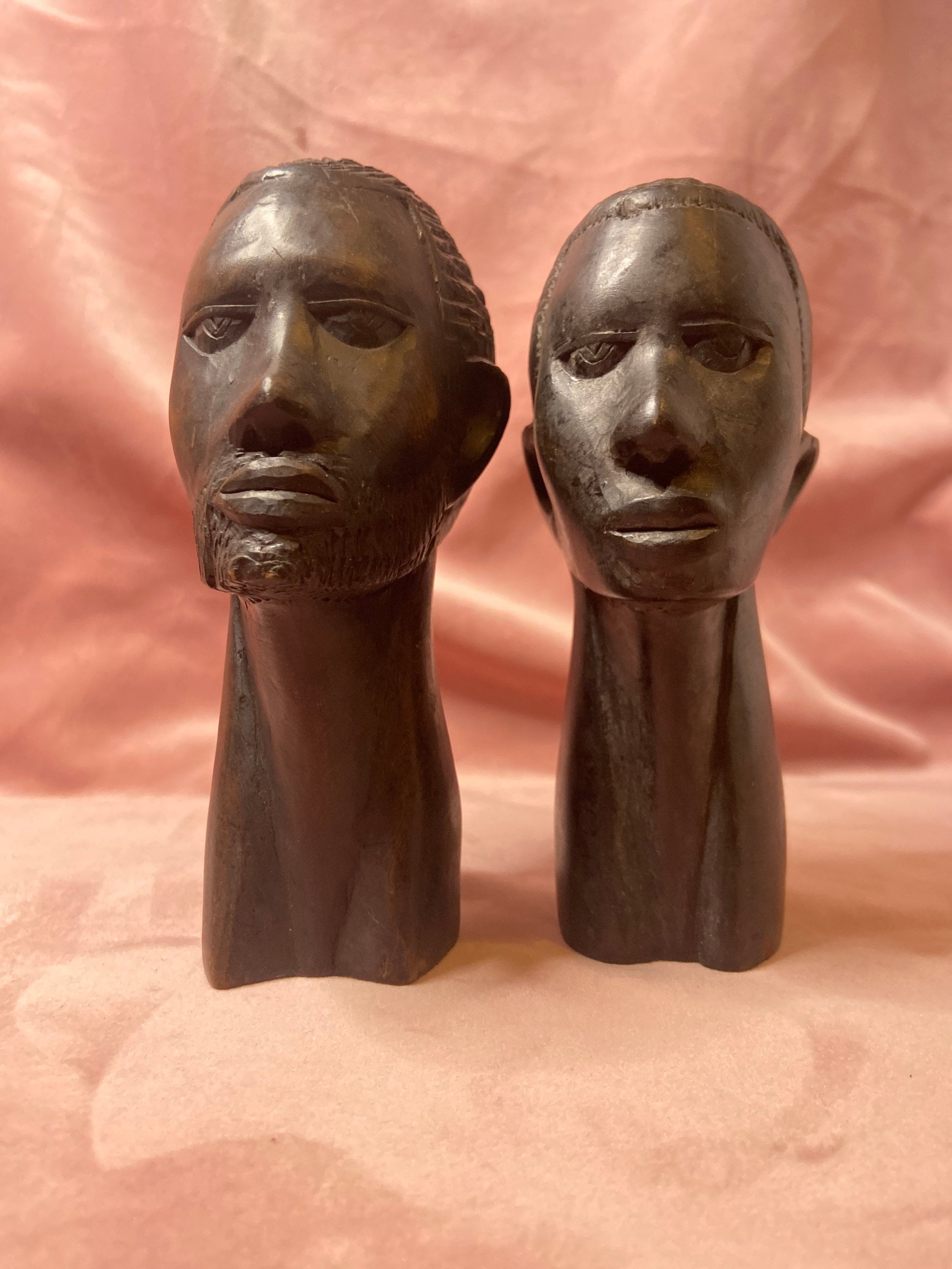 Vintage African Pair Wood Statuette. - Etsy