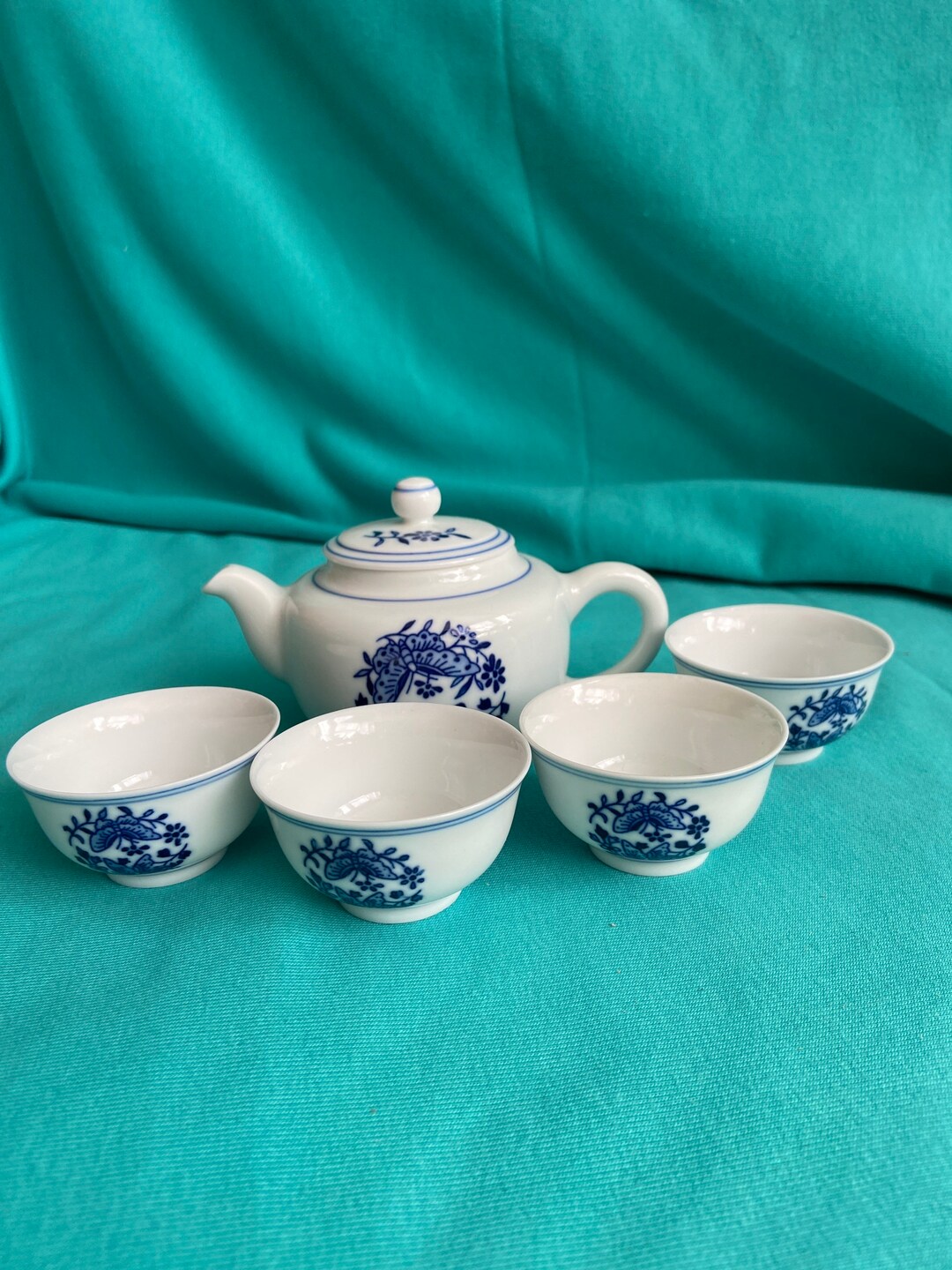 Vintage Beautiful Japanese Mini Set of 5 Pieces: Teapot and 4 Cups. - Etsy
