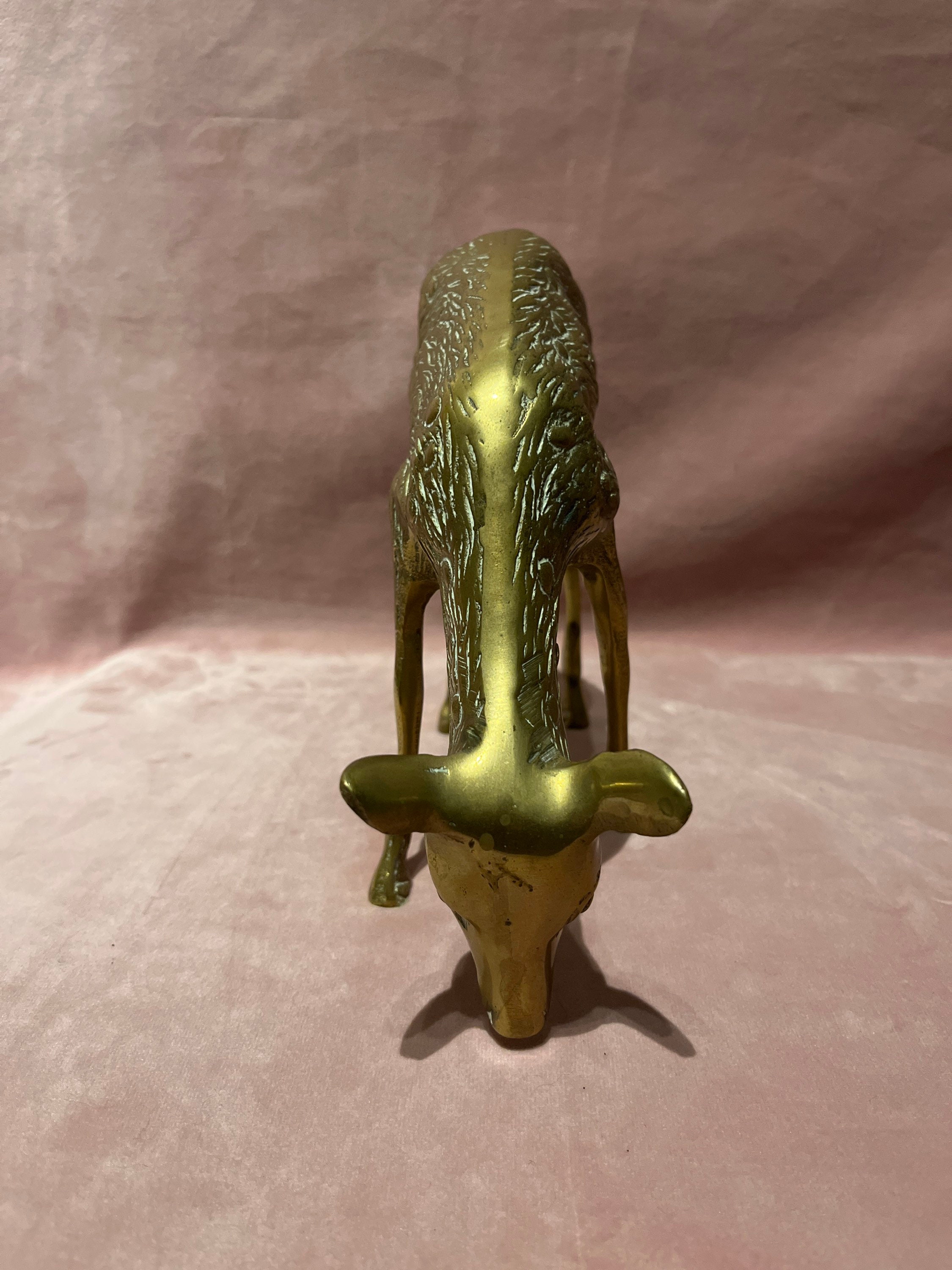 Vintage Beautiful of Brass Large Deer Figurine. - Etsy