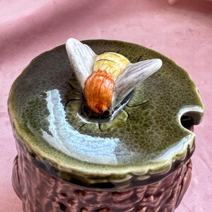 Vintage Unique Honey Pot With Bee Lid. - Etsy