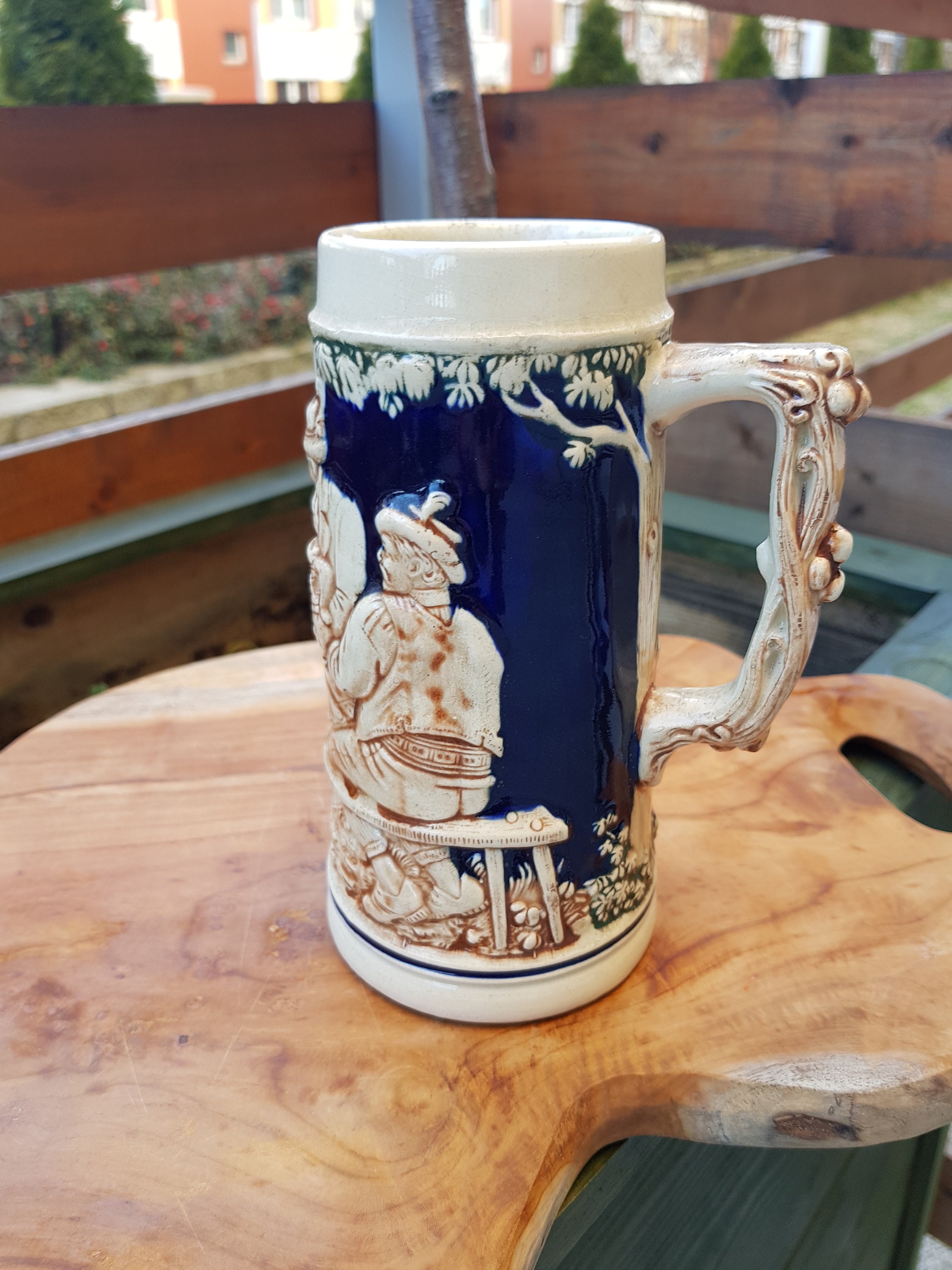 Vintage German Beer Mug.tavern Scene German Beer Mug. - Etsy
