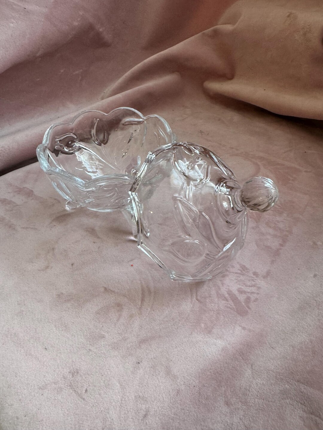 Vintage Glass Canister With Lid for Candles. - Etsy