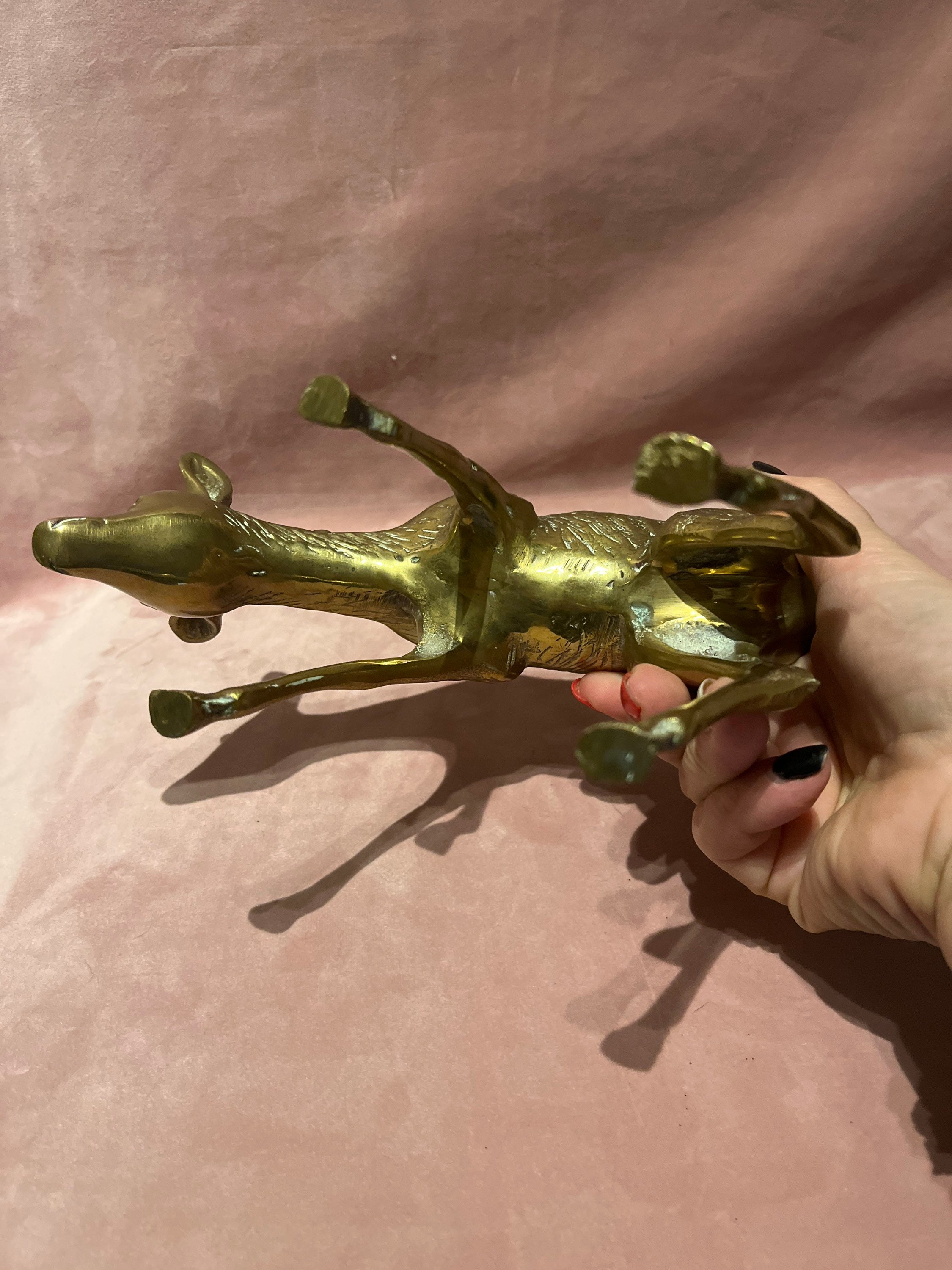 Vintage Beautiful of Brass Large Deer Figurine. - Etsy